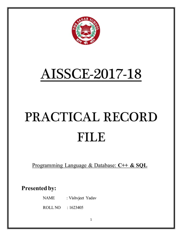 Computer Science Practical Science C With Sql Commands Pdf
