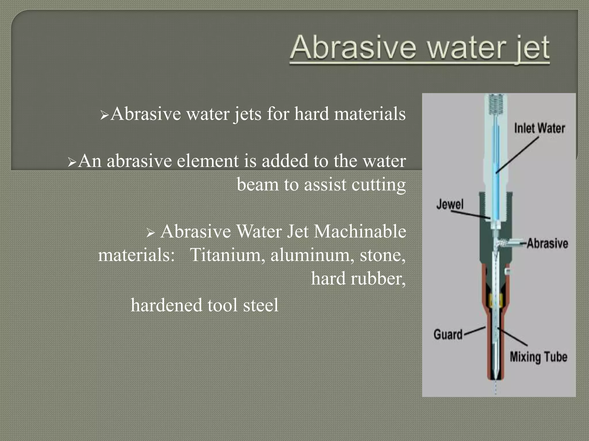 water jet cutting.... | PPTX