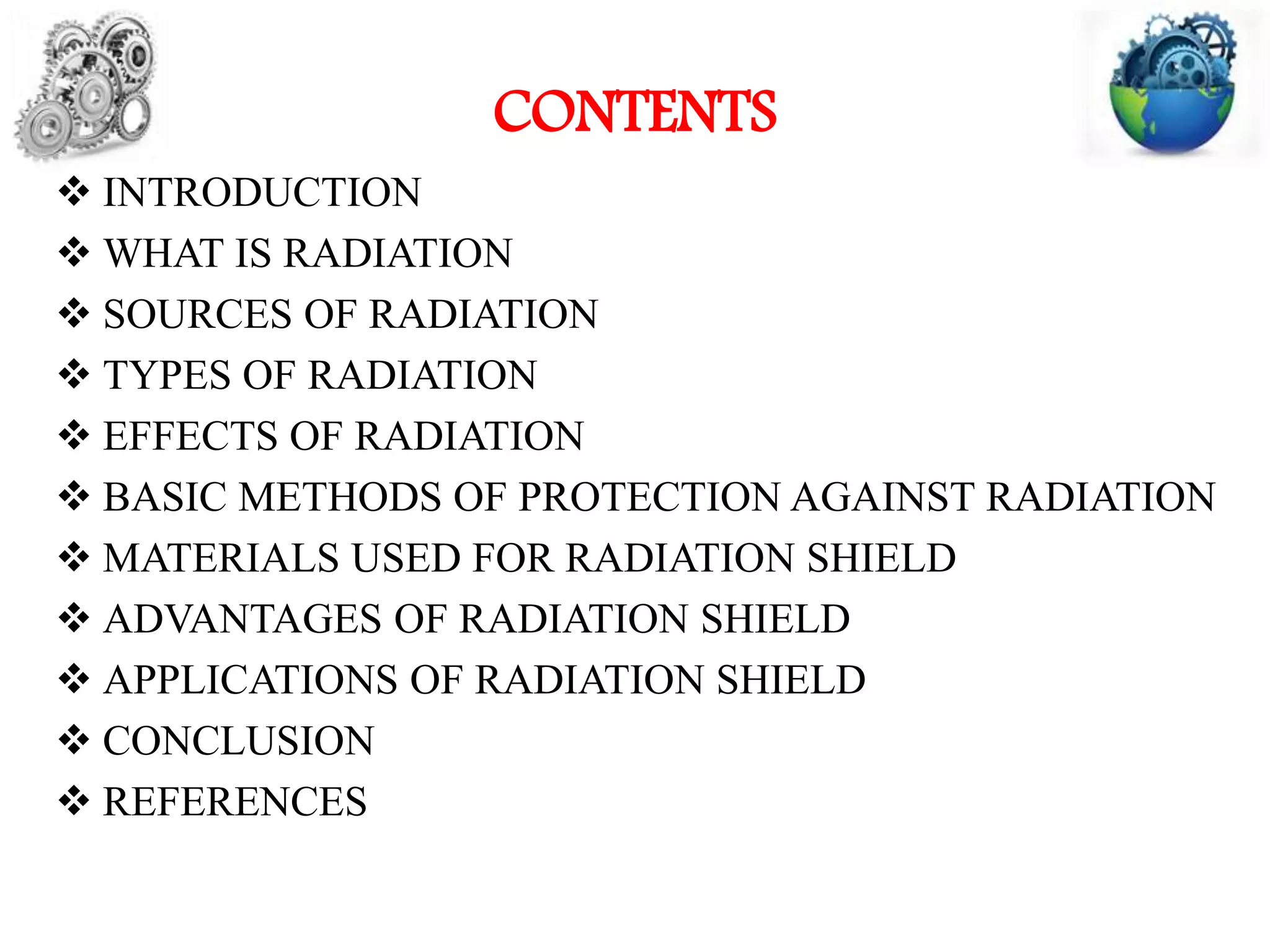 Radiation shield ppt | PPTX