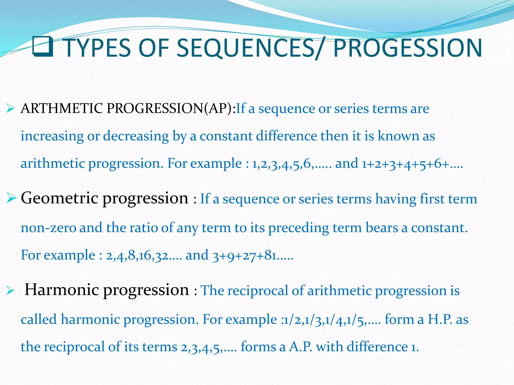 sequence and series presentatation | PPT