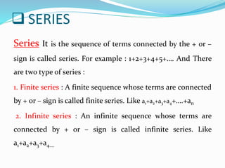 sequence and series presentatation | PPTX