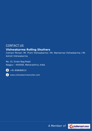 Vishwakarma rolling-shutters | PDF