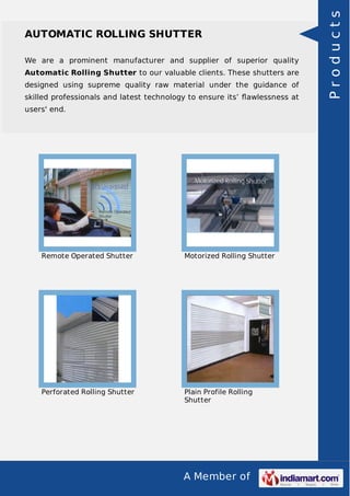 Vishwakarma rolling-shutters | PDF