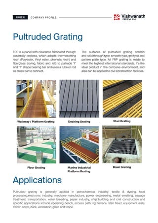 FRP GRATING AND STORAGE TANKS By Vishwanath Fibre - Glass Reinforced ...