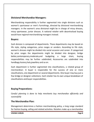 Retail Merchandising Strategy for Fashion Merchandise | PDF