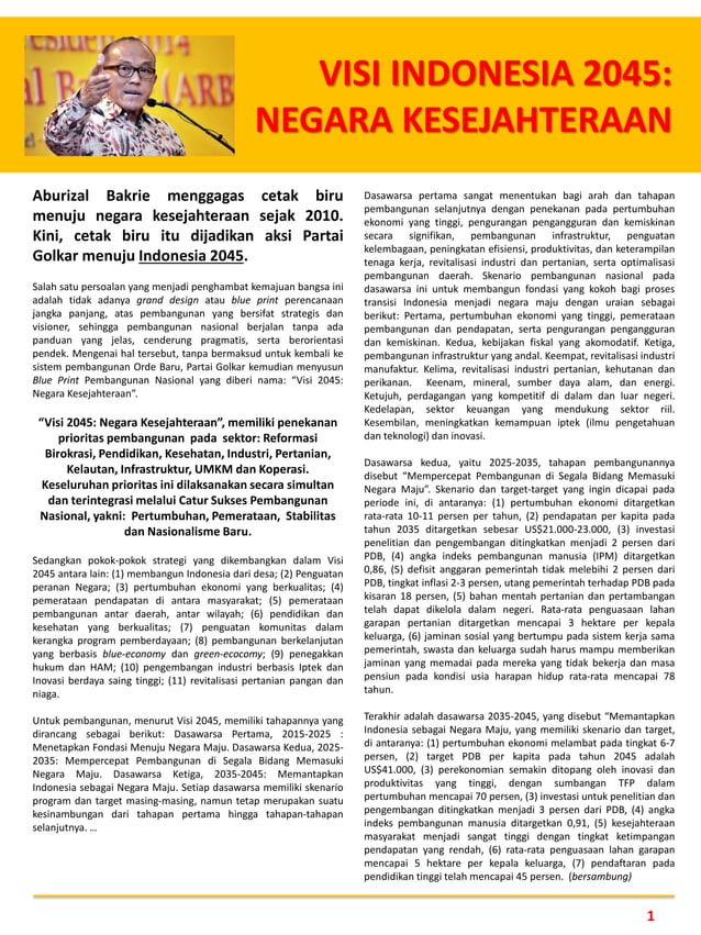 Visi indonesia-2045-negara-kesejahteraan | PDF
