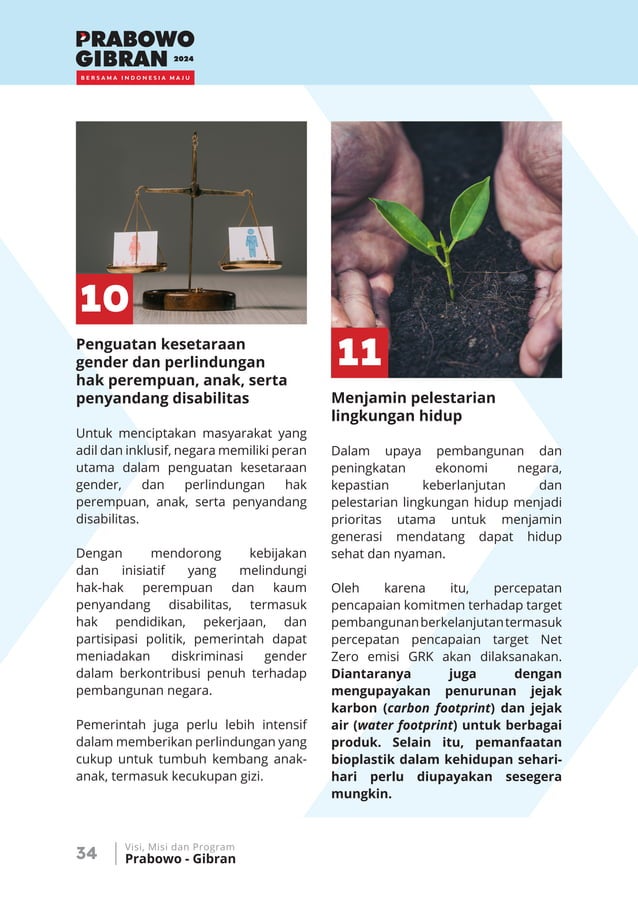 VISI MISI PASLON 02: PRABOWO SUBIANTO - GIBRAN | PDF