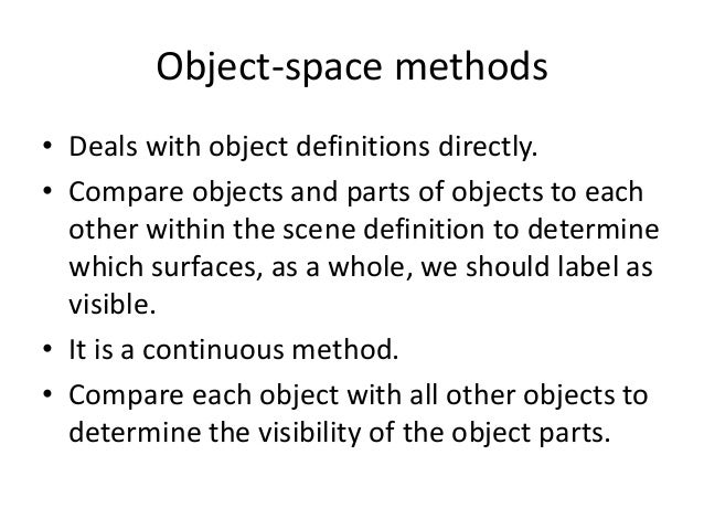 Computer Graphics Visible Surface Detection Methods