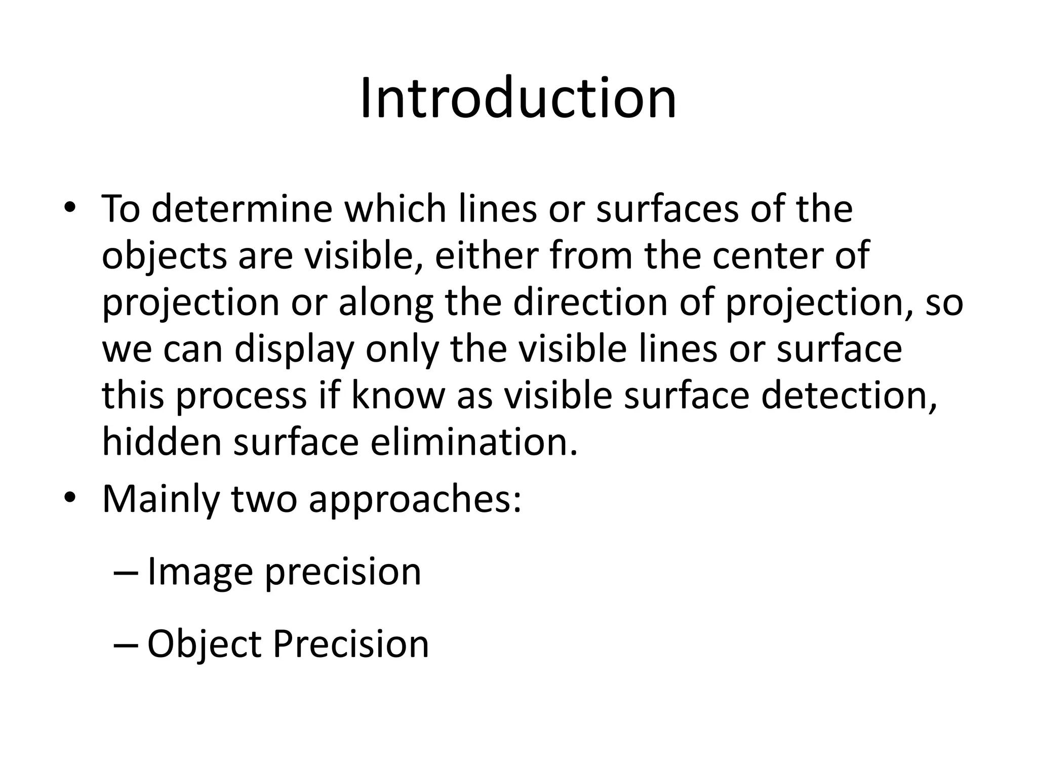 Visible surface determination | PPTX