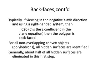 Visible surface determination | PPTX