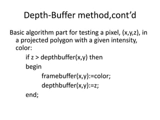 Visible surface determination | PPTX