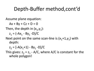 Visible surface determination | PPTX