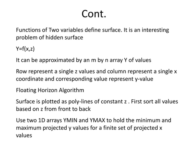 Visible surface determination | PPTX | 3-D Graphics | Computer Software ...