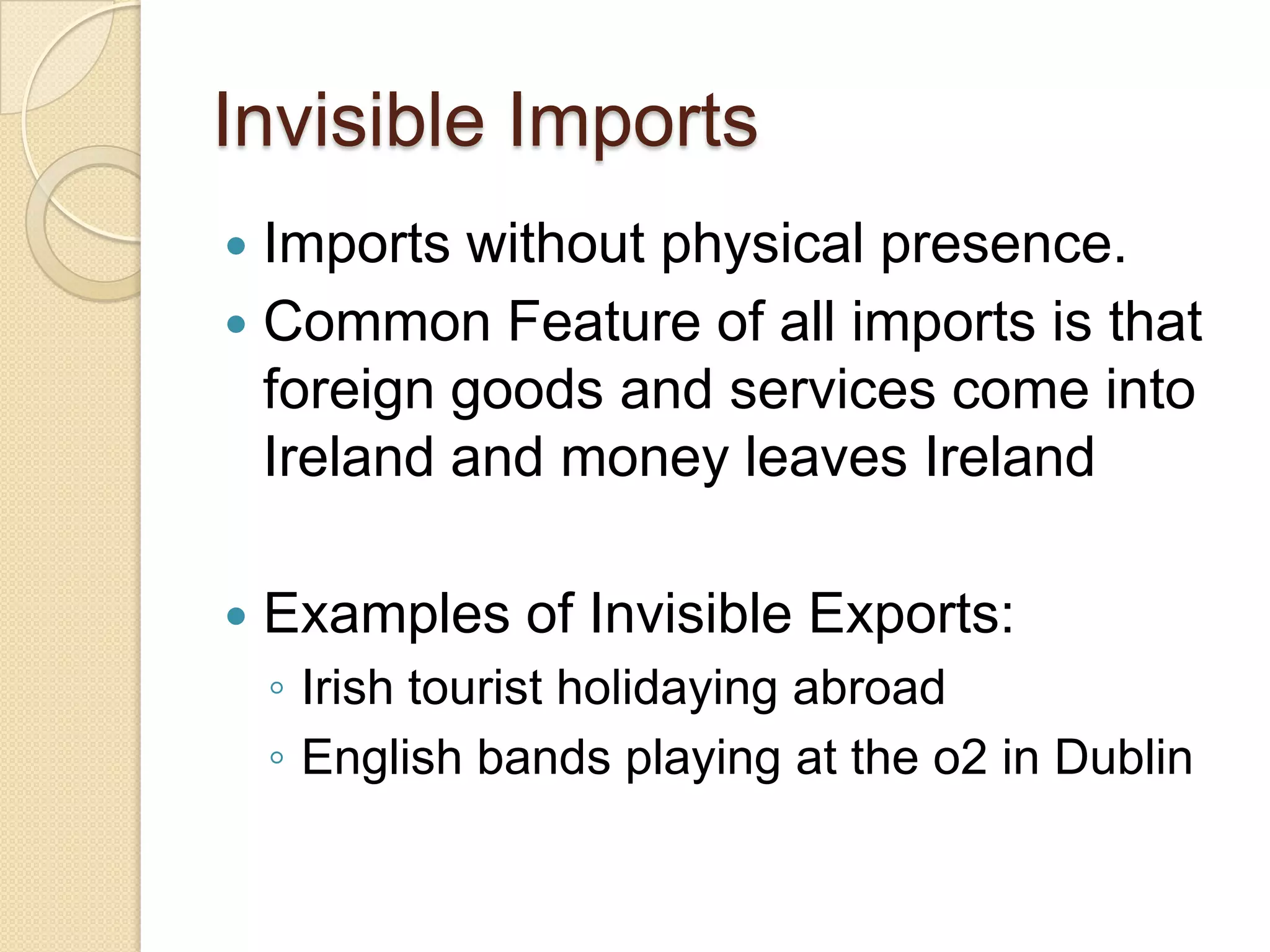 Visible and invisible trade slide show | PPTX