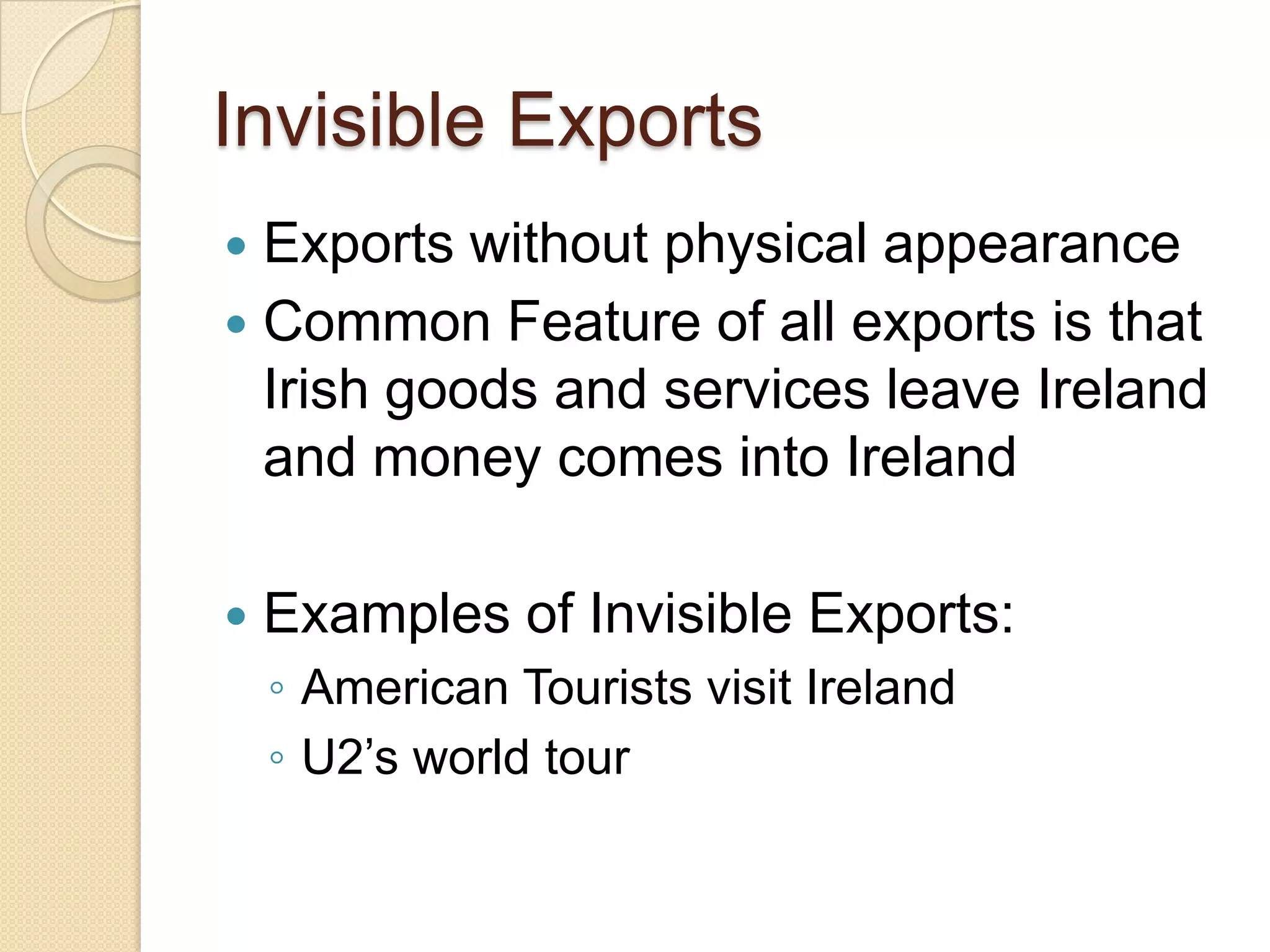 Visible and invisible trade slide show | PPTX