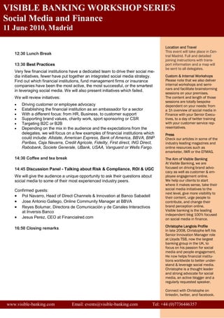 Visible Banking workshop program | PDF