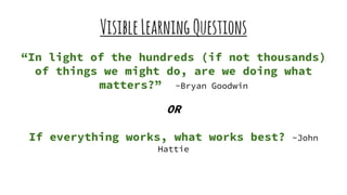 Visible learning what's it all about | PPTX