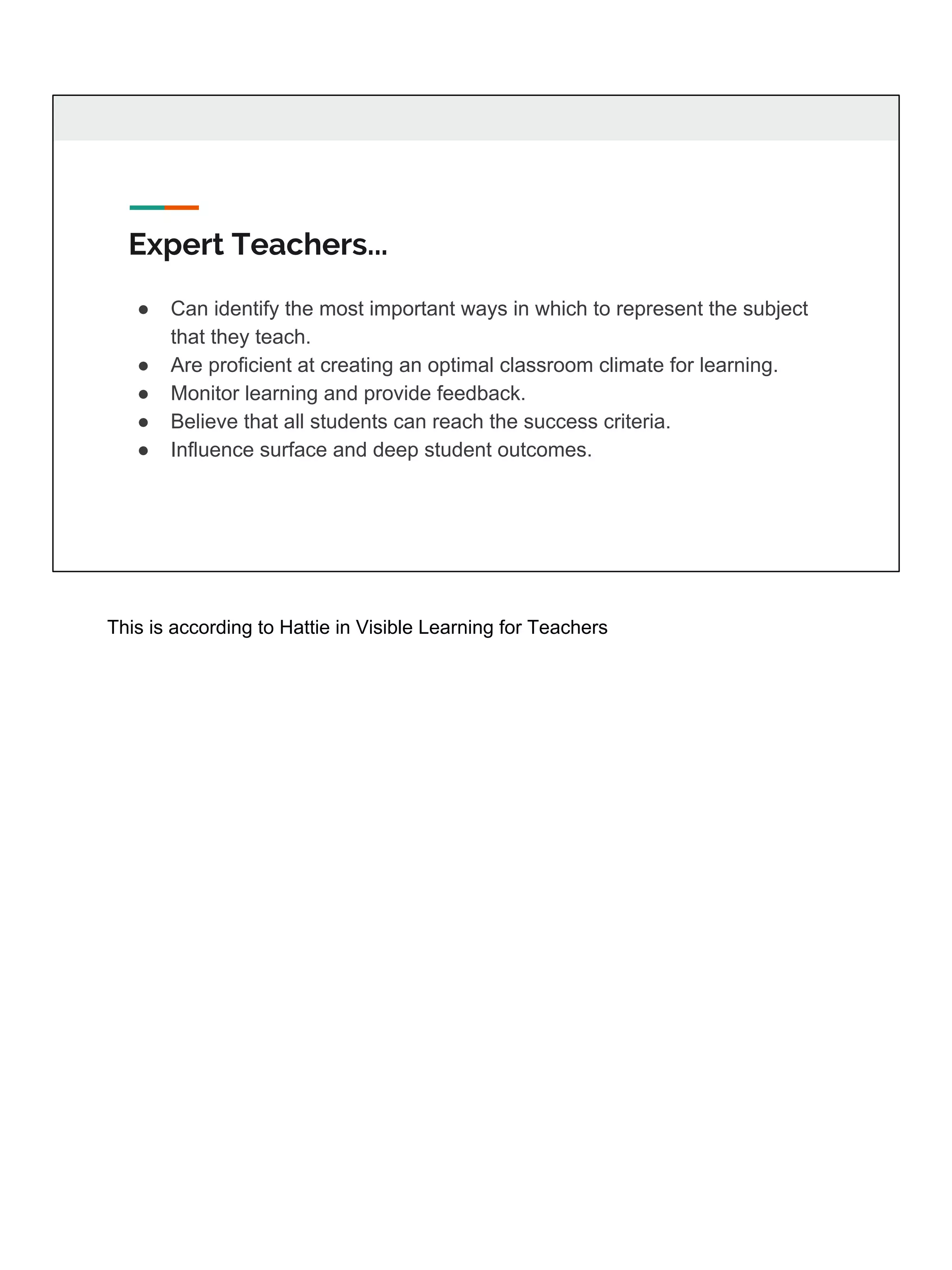 Visible Learning & Teacher Professional Development | PDF