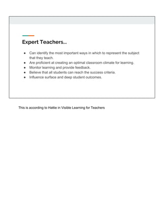 Visible Learning & Teacher Professional Development | PDF