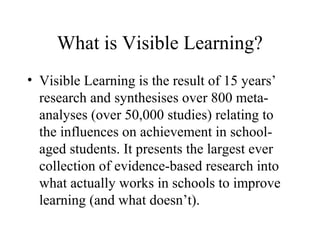 Visiblelearningcollingwood23 11-09-120818042750-phpapp02 | PPT