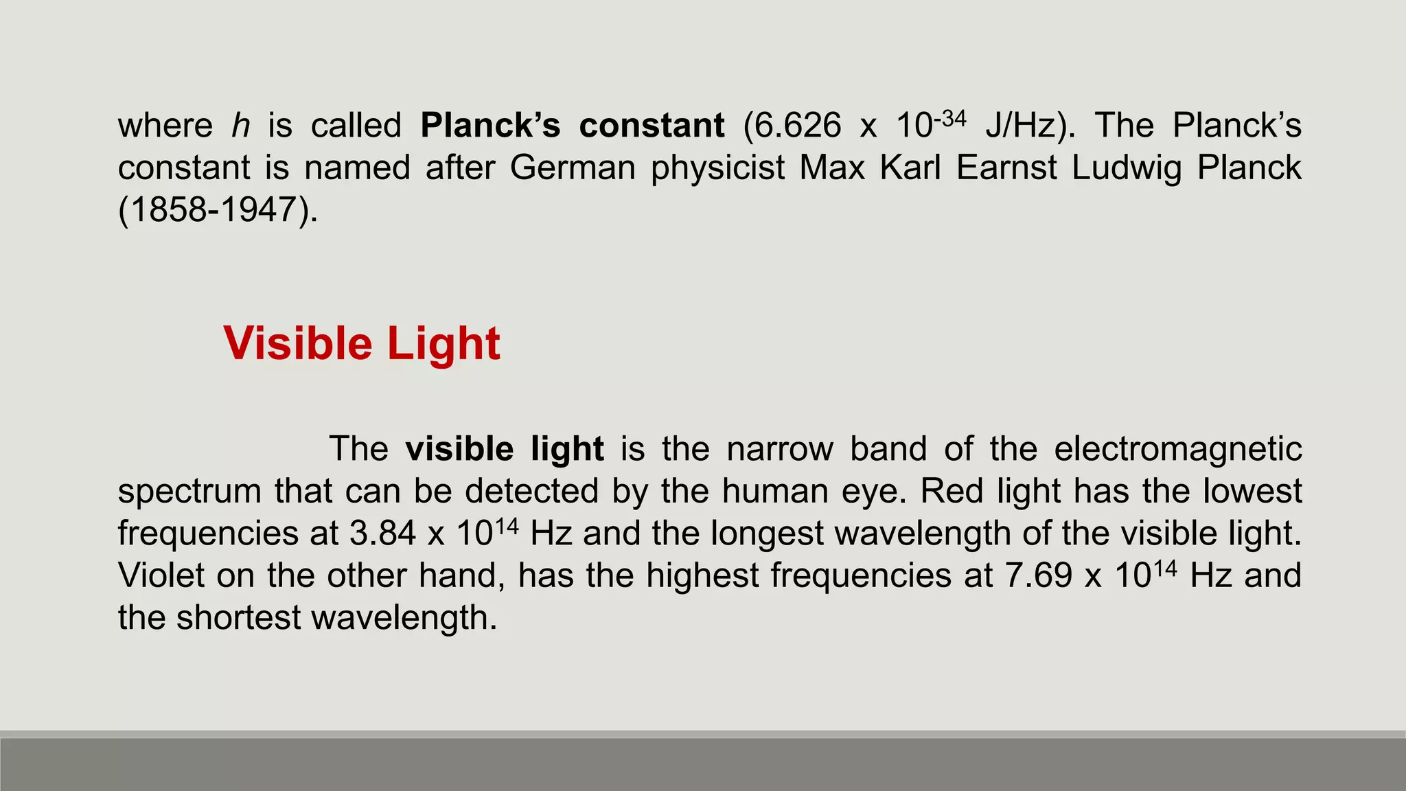 Visible light | PPTX