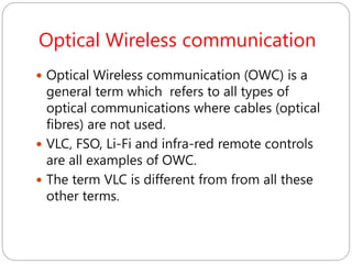 Visible light communication | PPTX