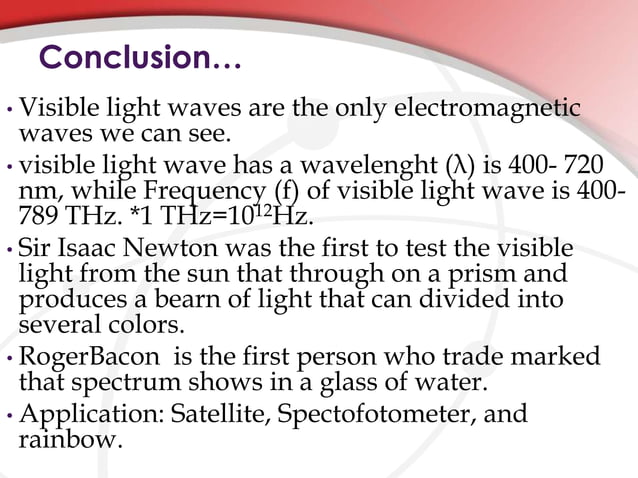 Visible light wave | PPTX