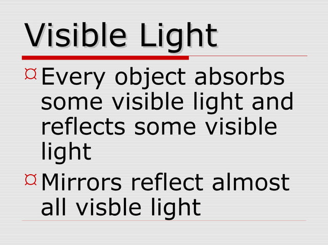 Visible Light Waves | PPT