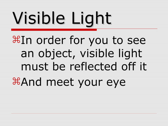 Visible Light Waves | PPT