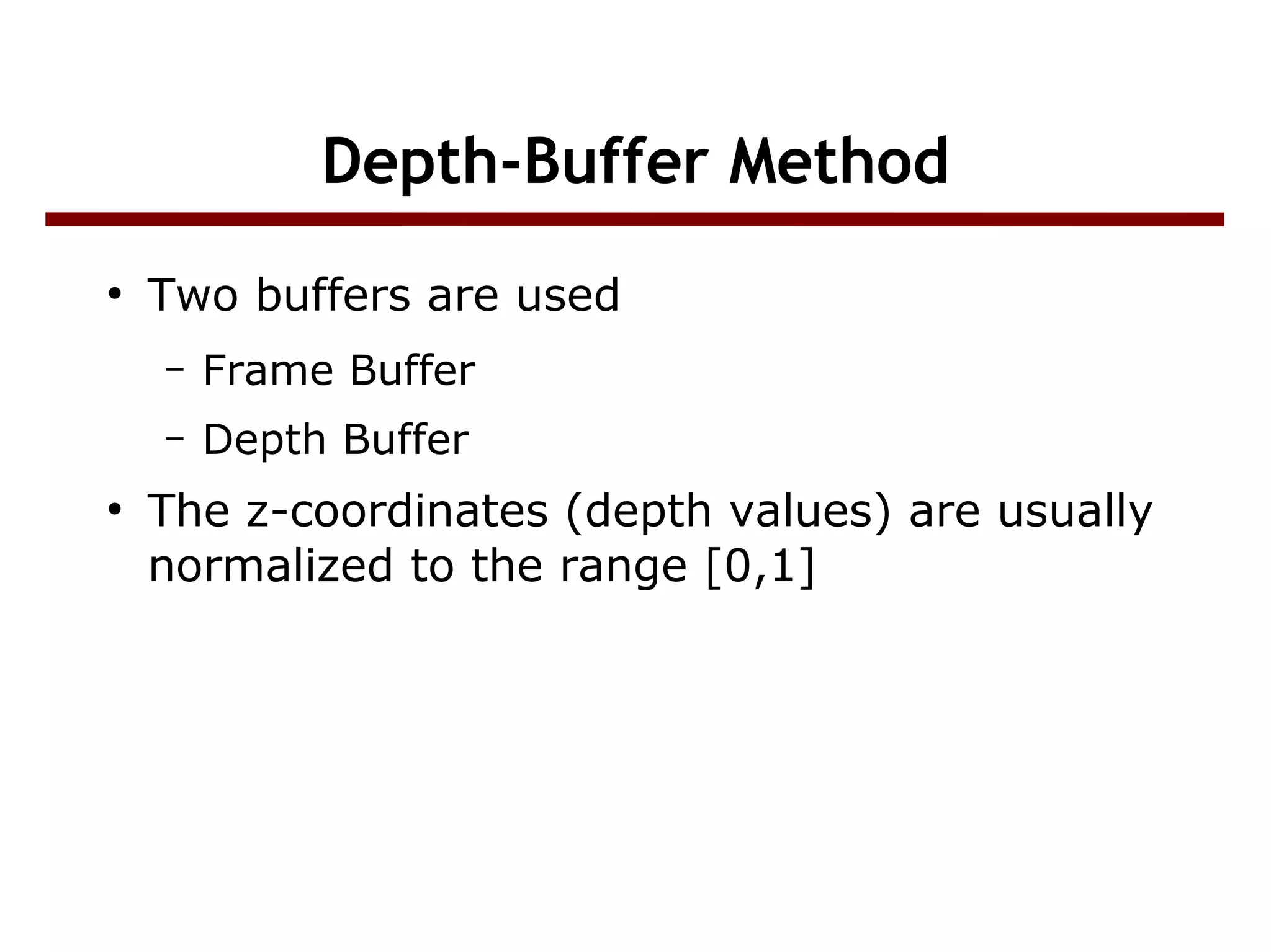 Visible surface detection in computer graphic | PPT