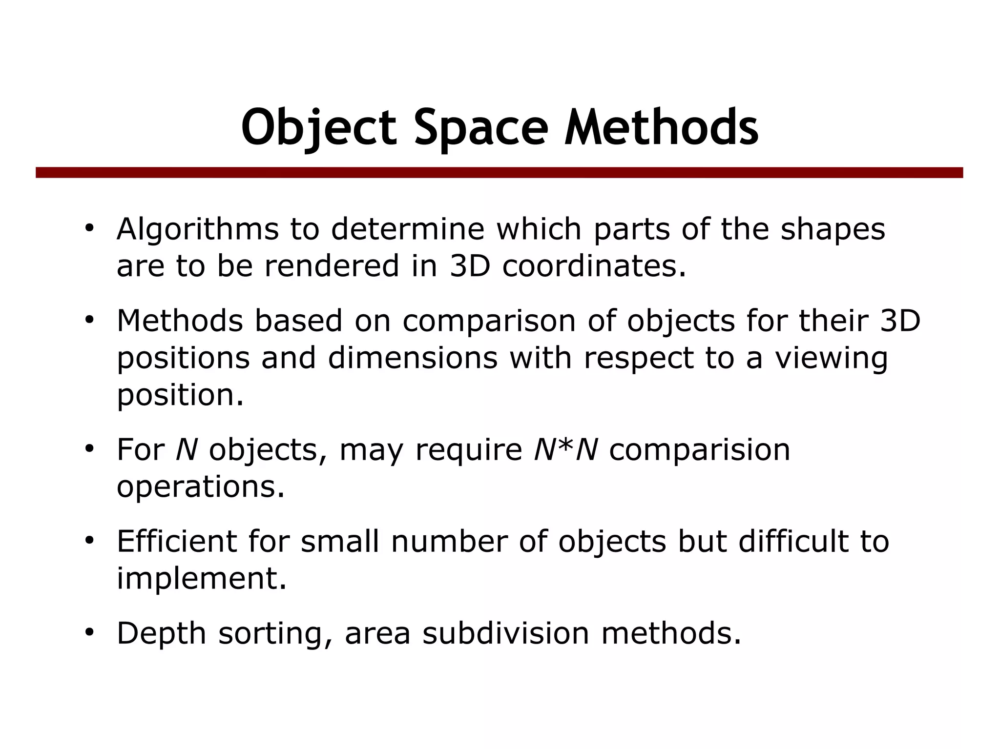 Visible surface detection in computer graphic | PPT