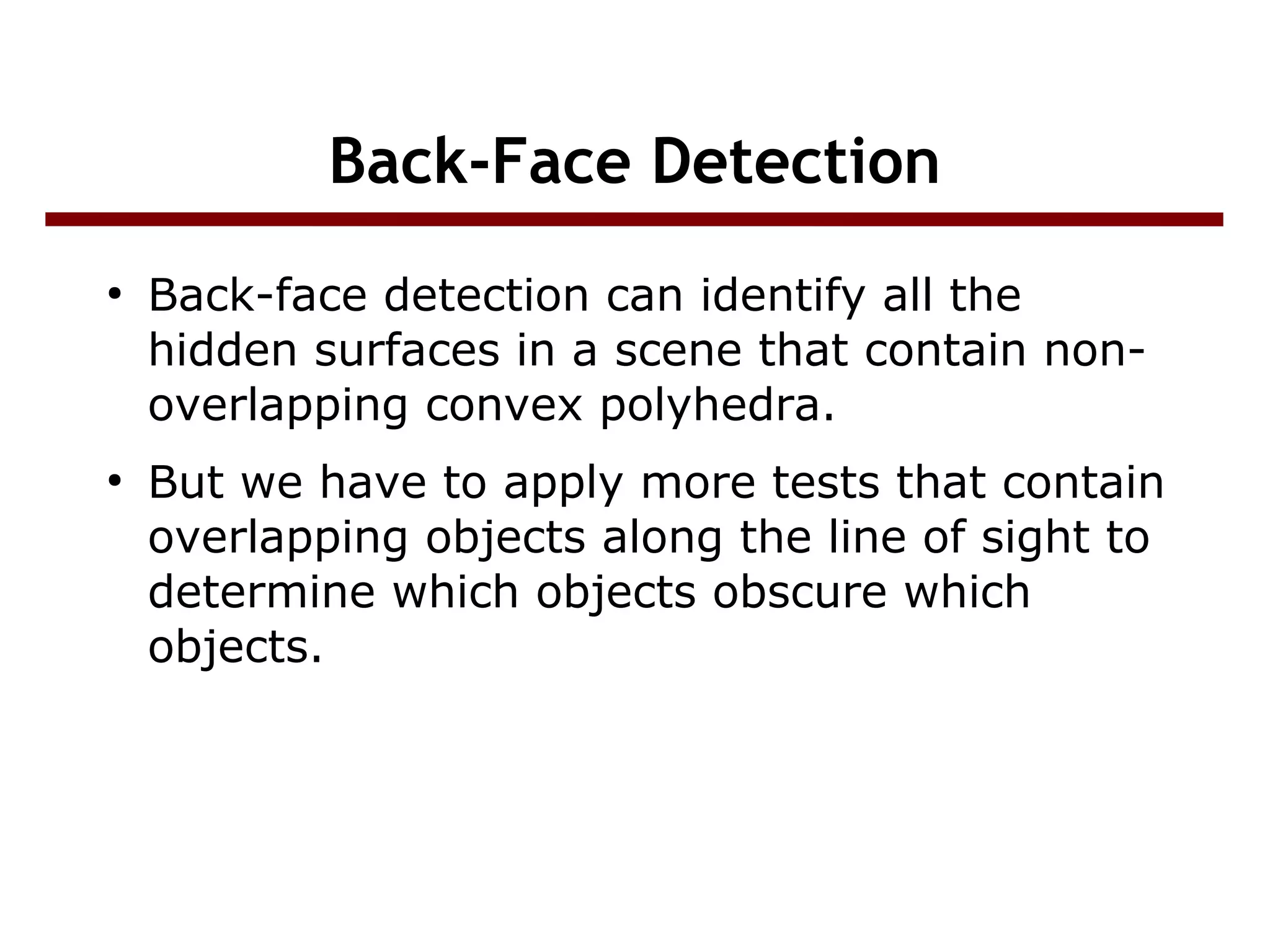 Visible surface detection in computer graphic | PPT