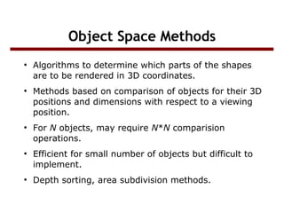 Visible surface detection in computer graphic | PPT