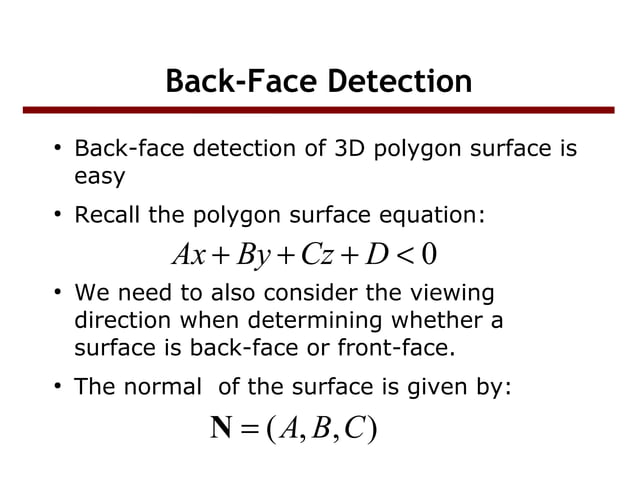 Visible surface detection in computer graphic | PPT