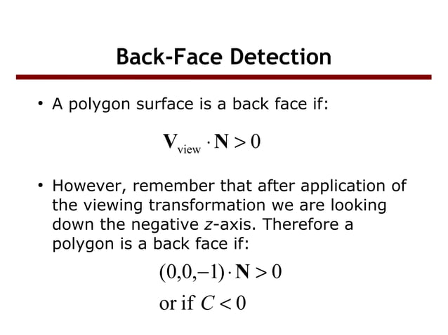 Visible surface detection in computer graphic | PPT