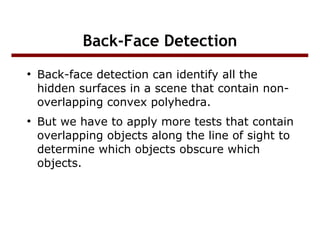 Visible surface detection in computer graphic | PPT