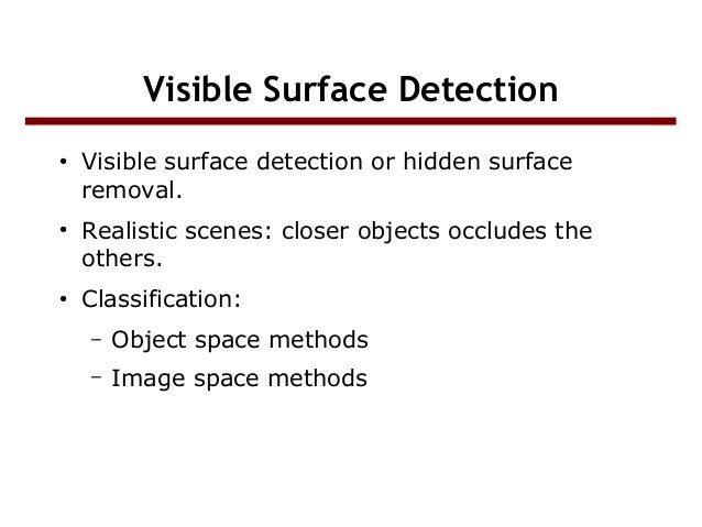 Visible Surface Detection In Computer Graphic