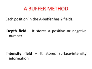 Visible surface detection methods | PPTX