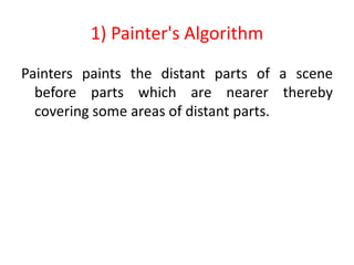 Visible surface detection methods | PPTX