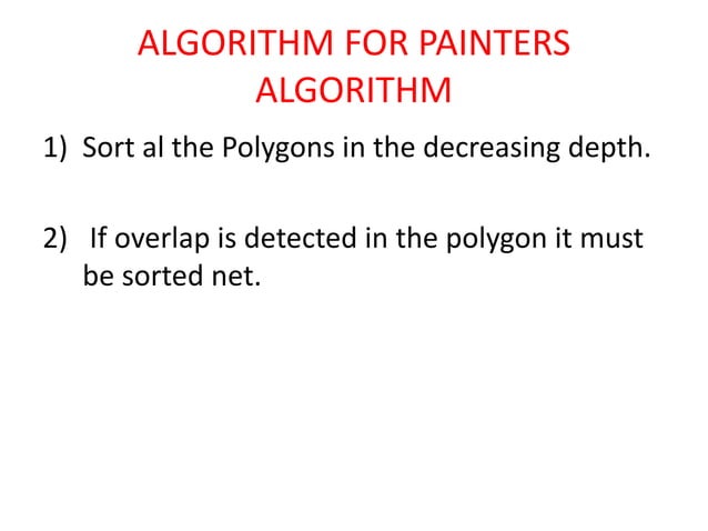 Visible Surface Detection Methods Pptx