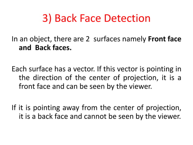 Visible Surface Detection Methods Pptx
