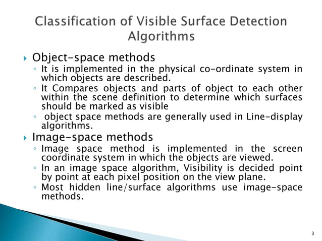Visible surface identification | PPT