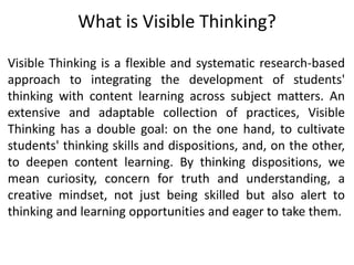 Visible thinking presentation | PPTX