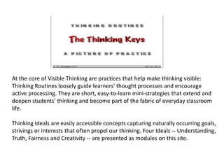 Visible thinking presentation | PPTX