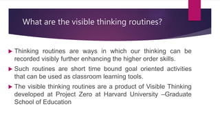 Visible thinking routines and ATL in ibdp | PPTX