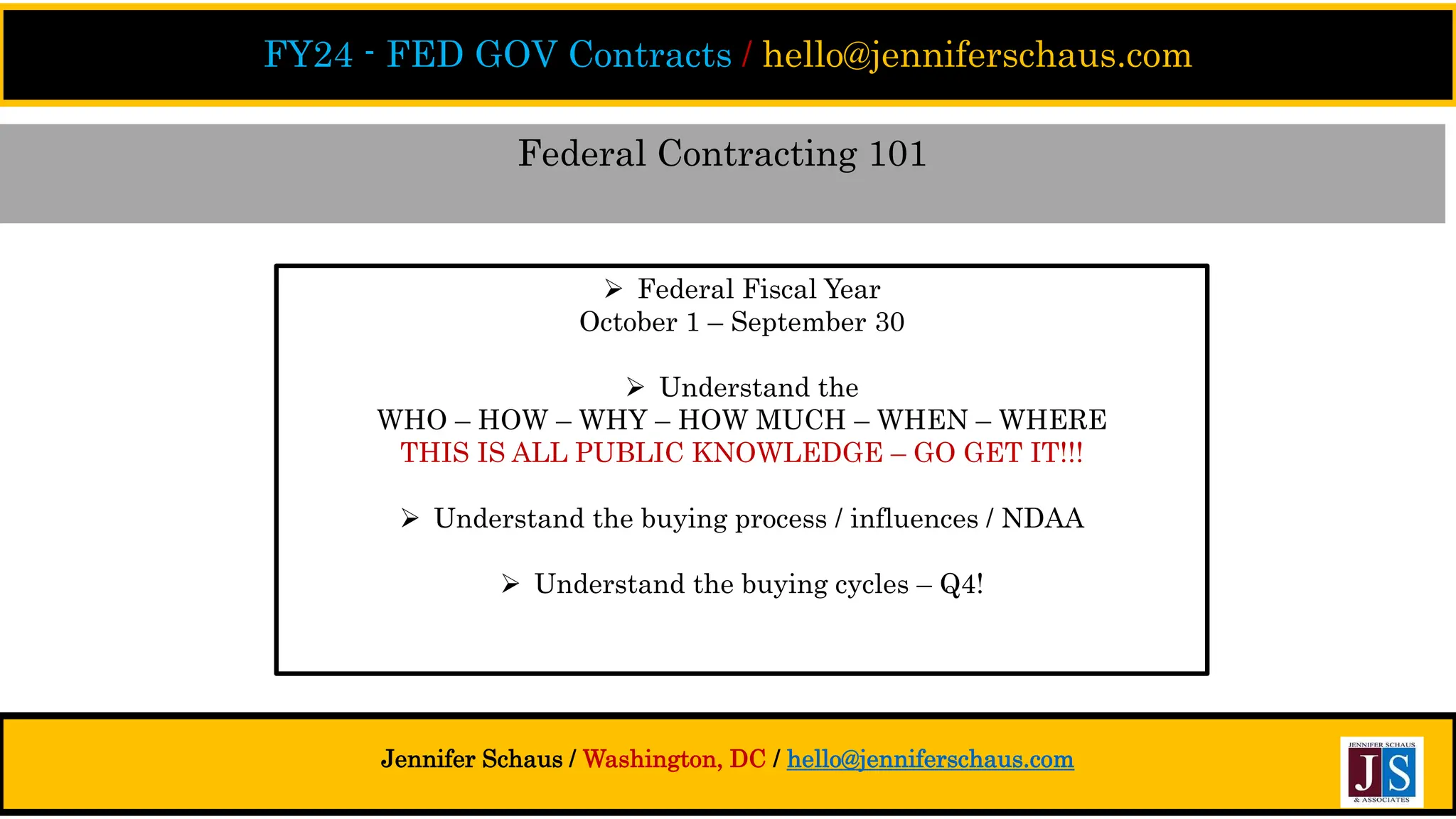 Federal Fiscal Year '24 Outlook | PPT