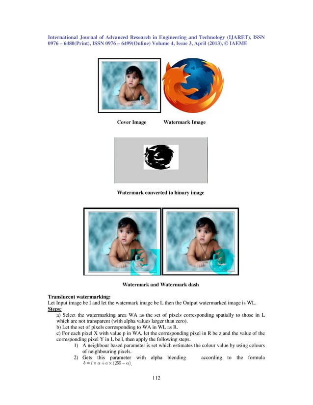 Visible watermarking using spread spectrum | PDF