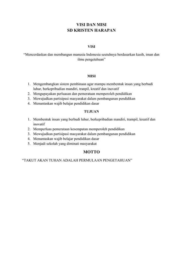 Visi dan misi | PDF