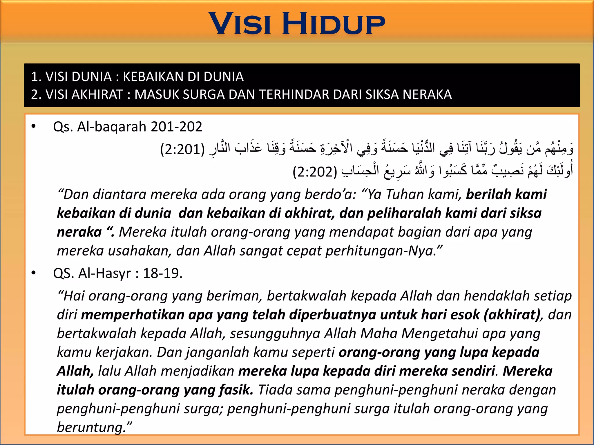 Visi dan misi hidup muslim | PDF