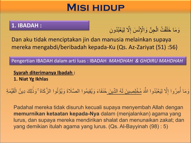 Visi dan misi hidup muslim | PDF